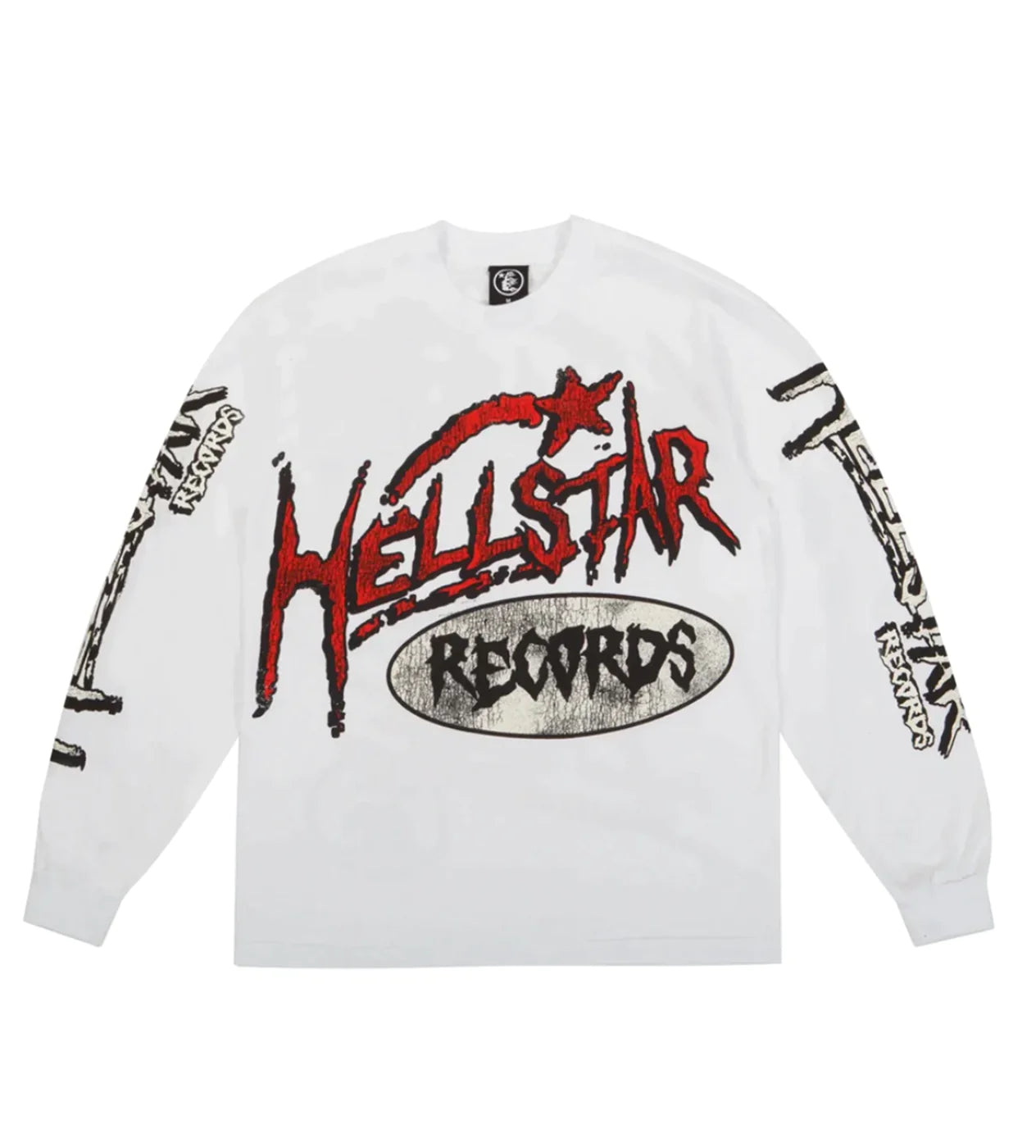 Hellstar Records White L/S Tee – Courtside Kicks