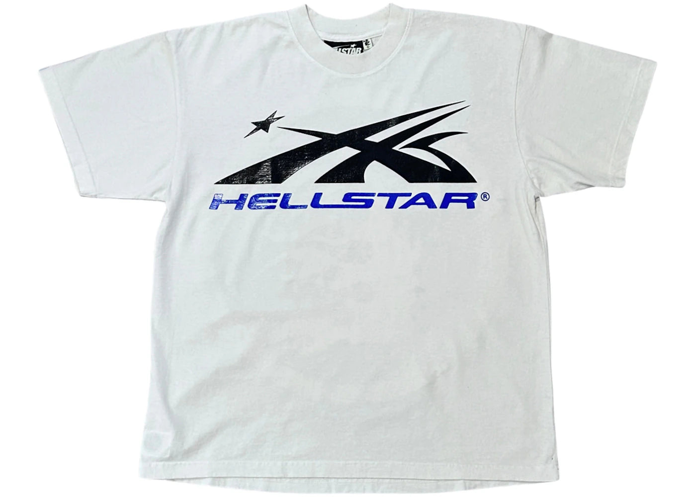 Hellstar Sport Logo Gel White/Blue Tee – Courtside Kicks