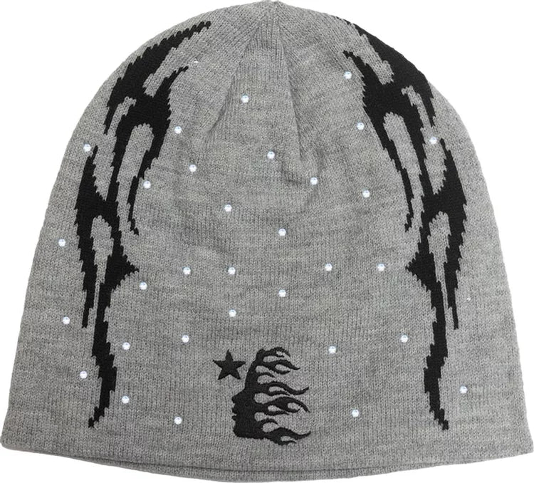 Hellstar Flame Grey Beanie – Courtside Kicks