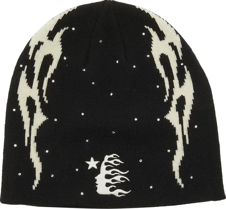 Hellstar Flame Black Beanie – Courtside Kicks