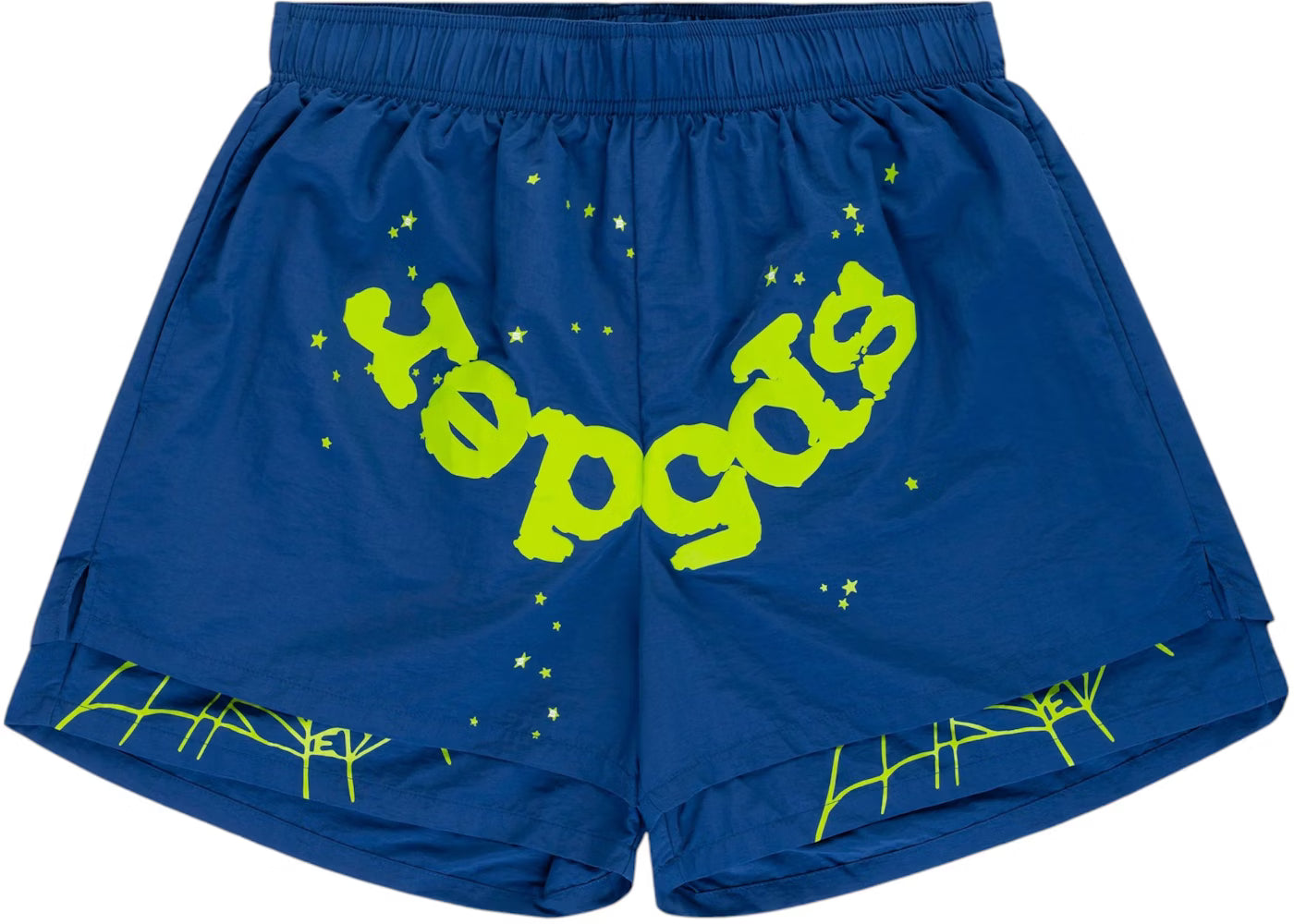 Sp5der OG Web Blue Double Layer Shorts (2025) – Courtside Kicks