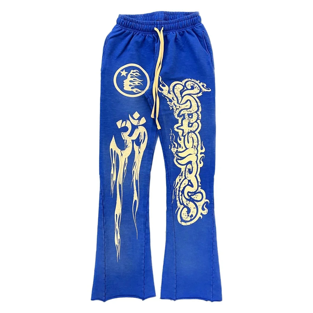 Hellstar Yoga Flare Blue Sweatpants – Courtside Kicks